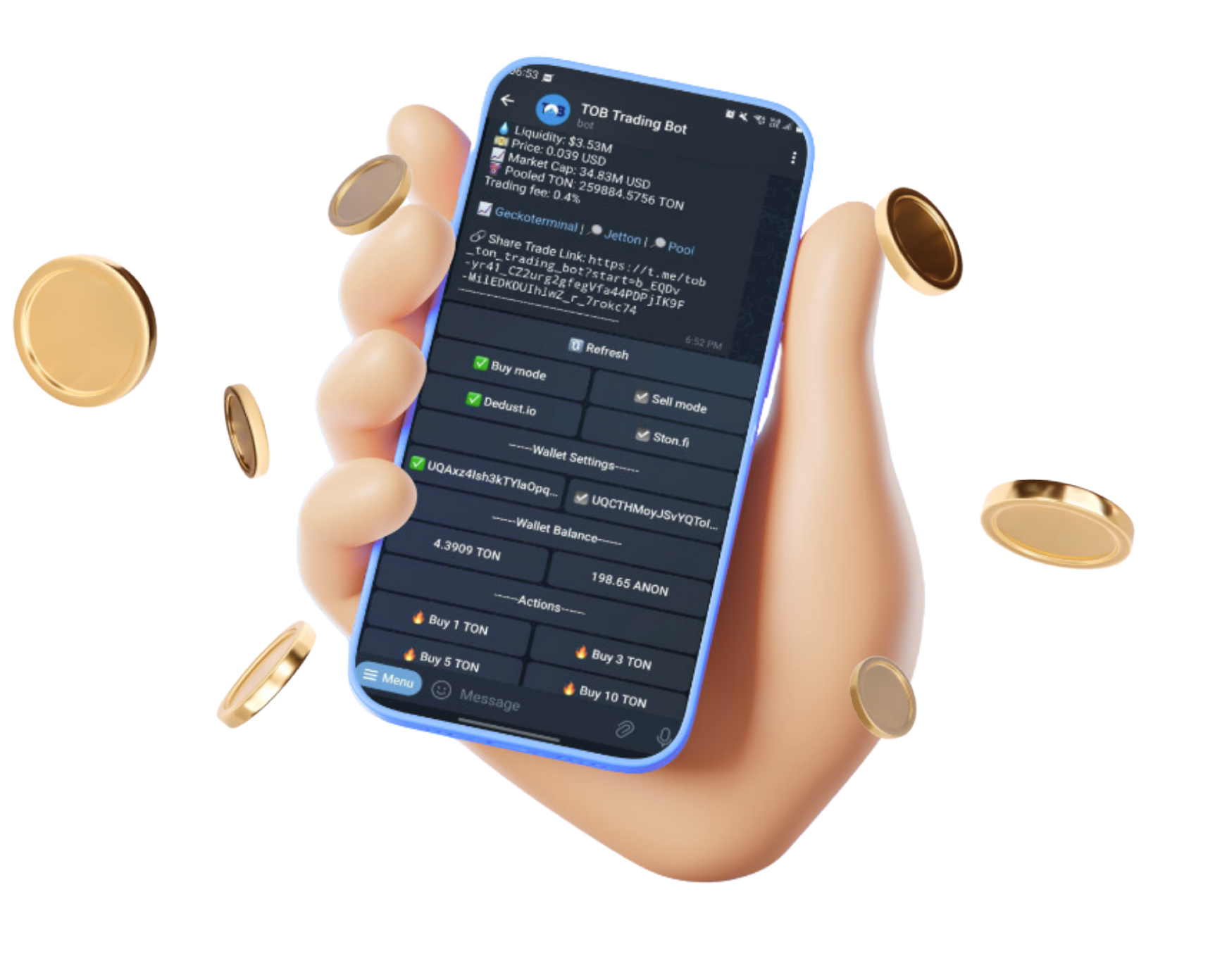 TOBBOT - Fastest TON Telegram Bot